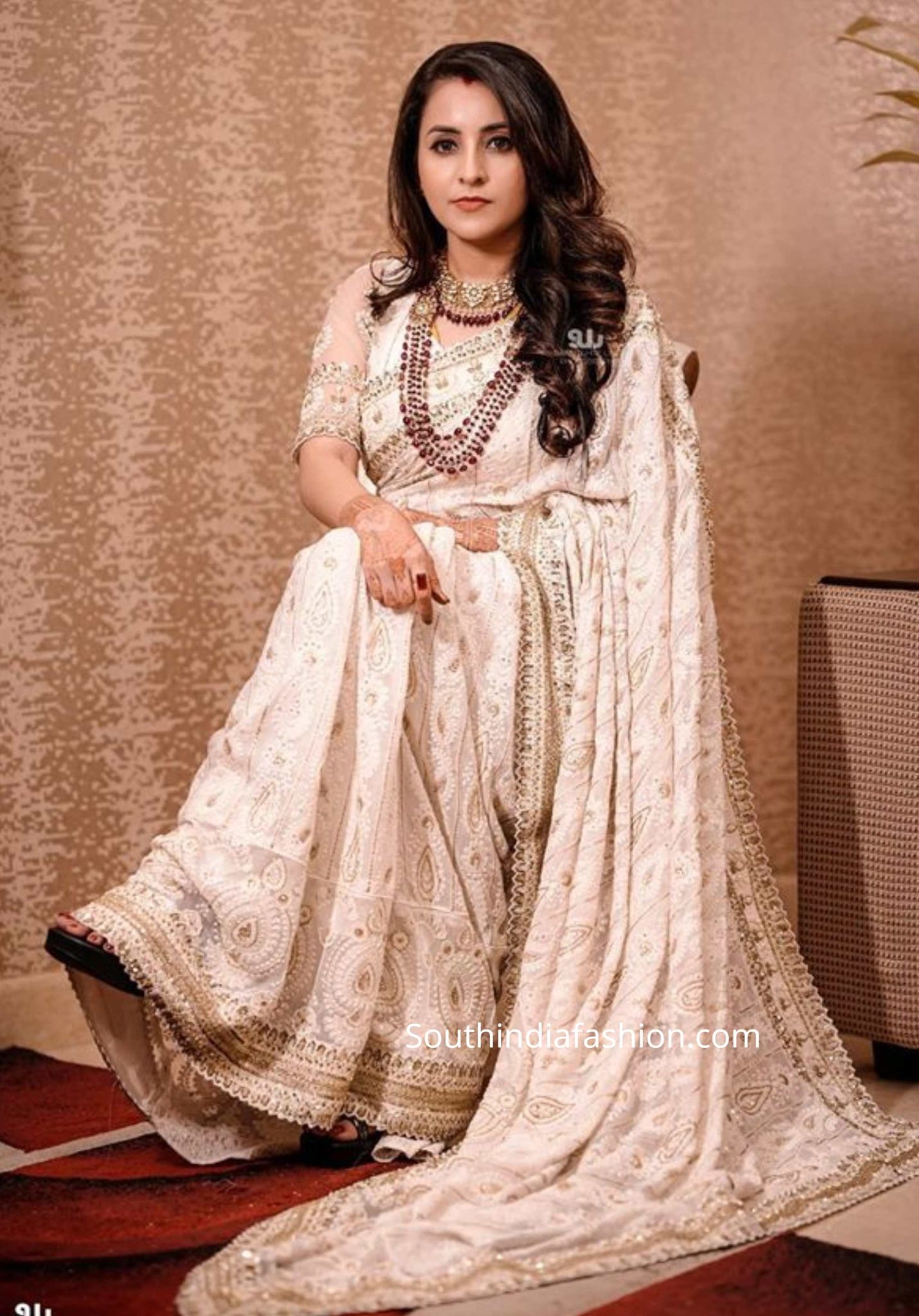Actress Bhama and Arun's Wedding Reception – South India Fashion